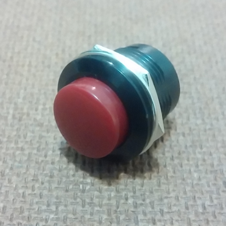 Momentary Push button/Switch. Panel Mount. Burgundy | Moneks Technologies
