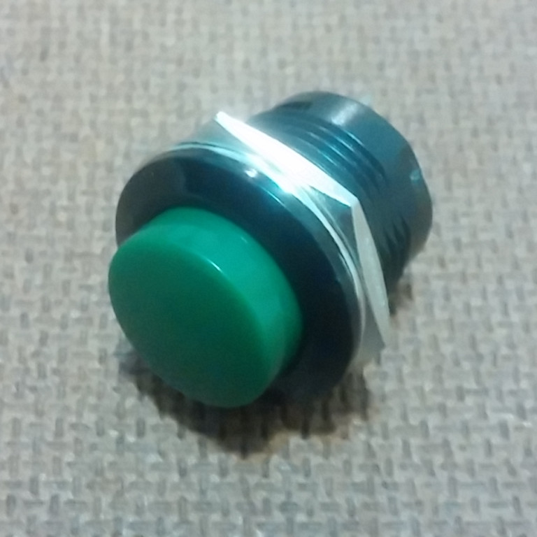 Momentary Push button/Switch. Panel Mount. Green | Moneks Technologies